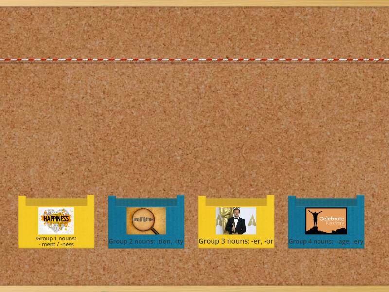 Suffixes to form nouns - Speed sorting