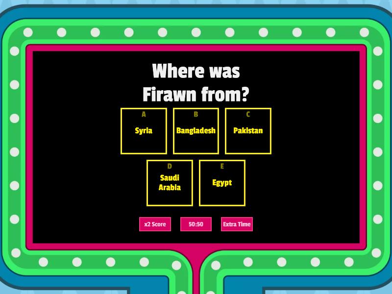 IL Y1 Red: Story of Musa Revision - Gameshow quiz