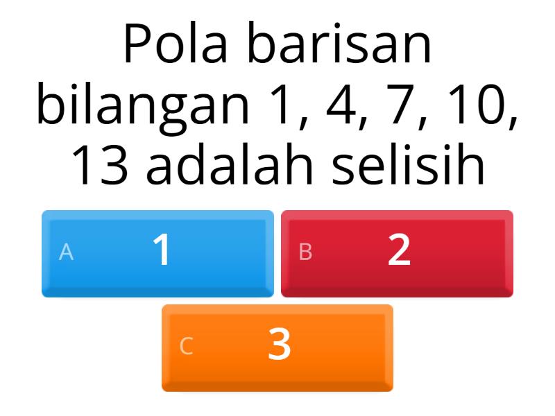 pola bilangan - Quiz