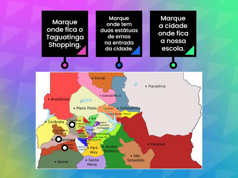 Mapa do Distrito Federal - Labelled diagram