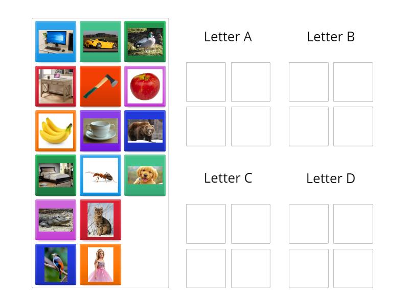 Oxford phonics world 1 - Review 1 ABCDE - Group sort