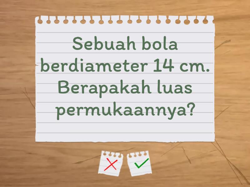 luas permukaan bola word wall - Flash cards