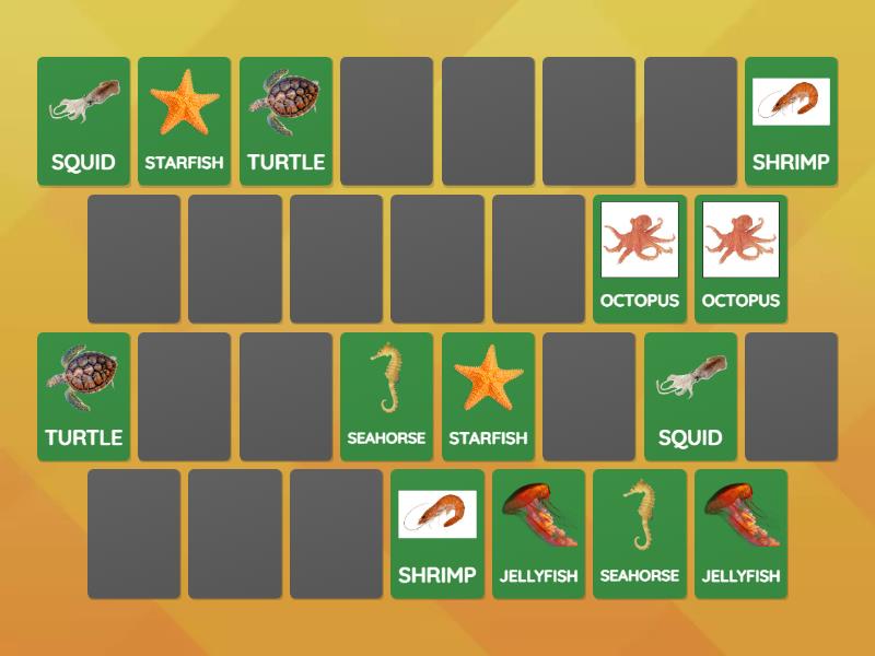 SEA ANIMALS - Matching pairs