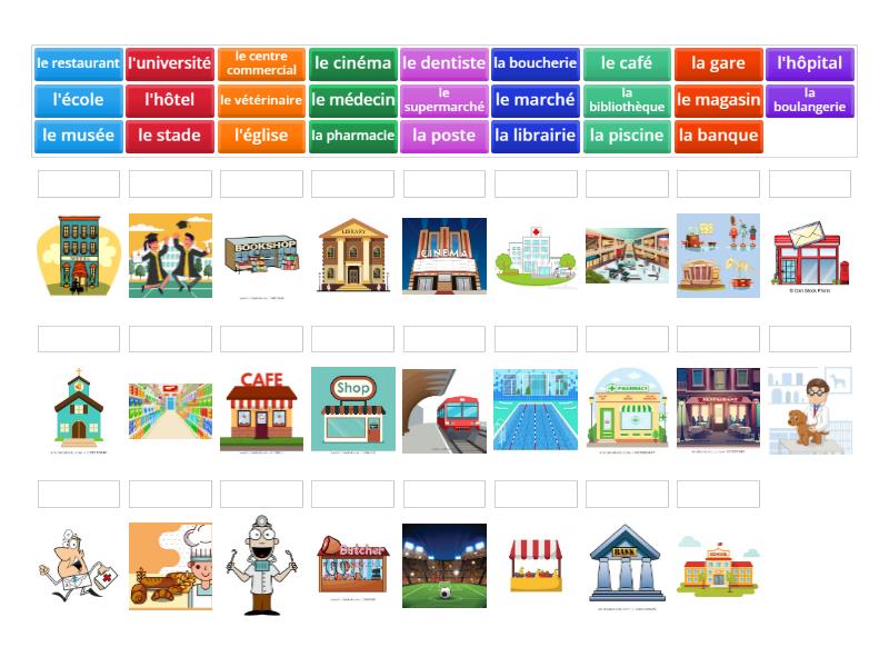 Places in town - Match up