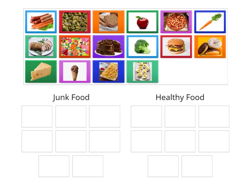 Classify food as healthy or unhealthy - 5C - Group sort