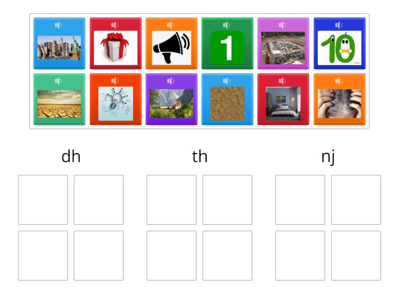 DH, TH, NJ - Group sort