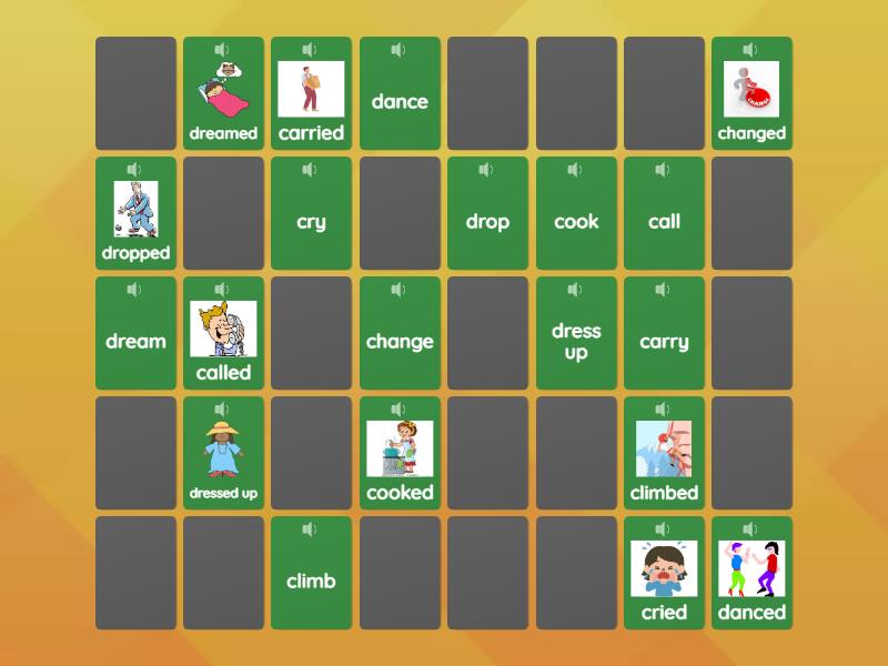 Verbs Simple Past (MOVERS) - Matching pairs
