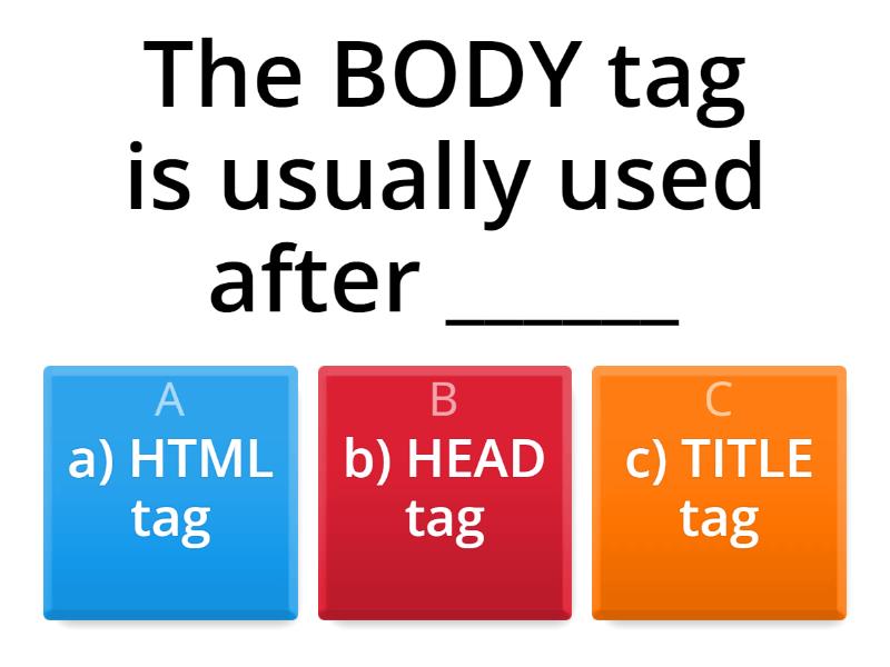 2. HTML5 Tags and styles - Quiz