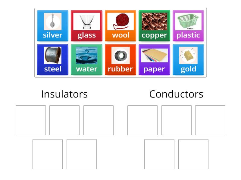 Insulators & Conductors ACTIVITY - Group sort