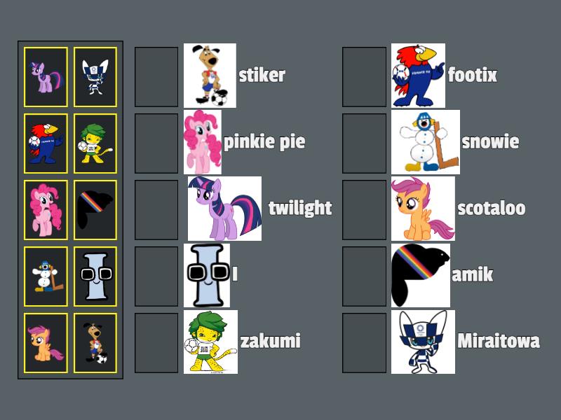 character matching - Une las parejas