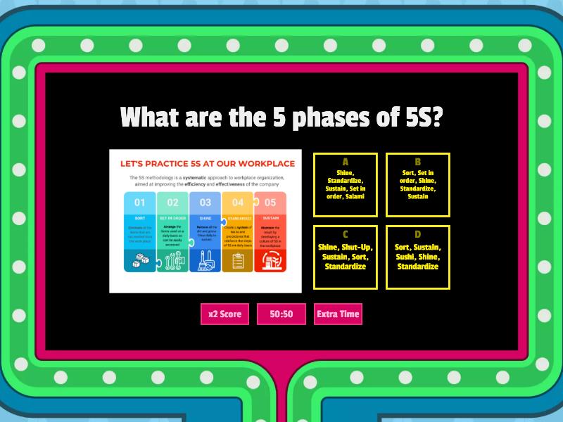 9. 5S Implementation 2 - Gameshow quiz