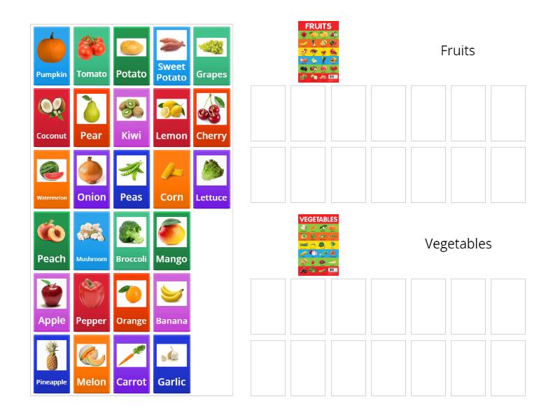 Fruits & Vegetables Sort - Group sort