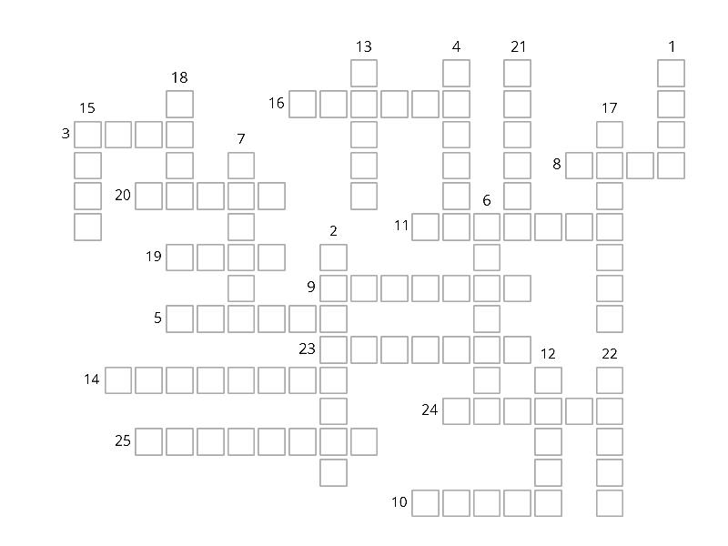 cuerpo humano - Crucigrama