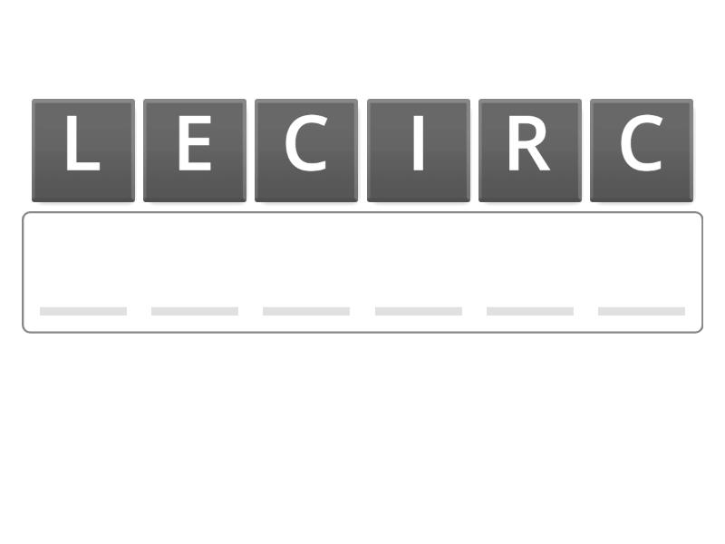 Polygons And Circles Anagram