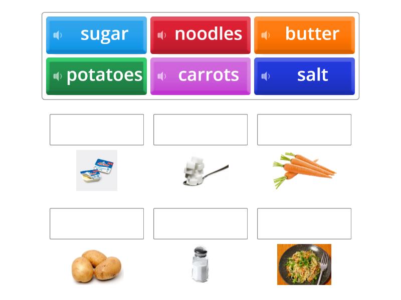 KS2 Unit 4 Shopping in the supermarket - Match up
