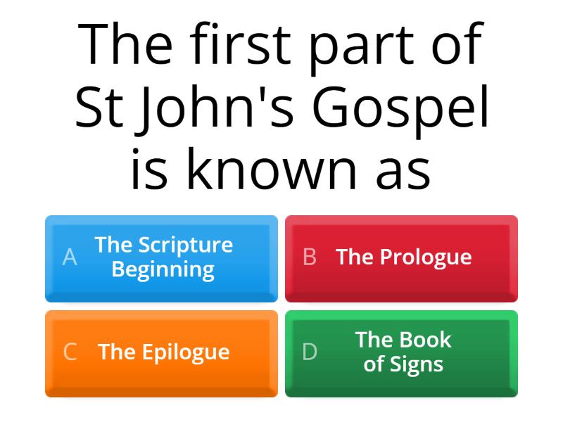 St John's Gospel - Quiz