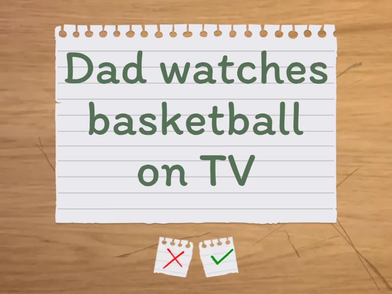 Simple present affirmative form - Flash cards