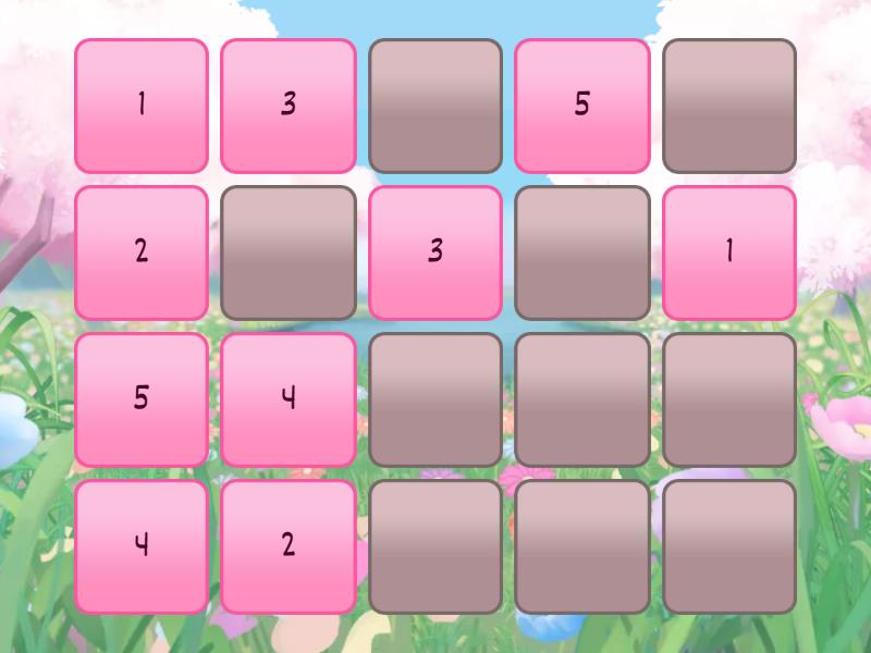 Memory dei numeri - Matching pairs