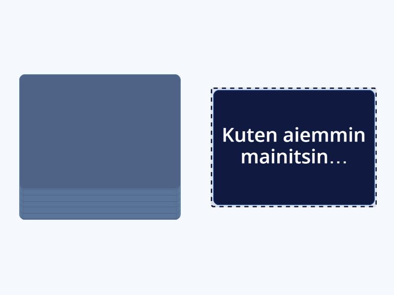 Advanced: Esitelmäsanastoa - Korttipakka