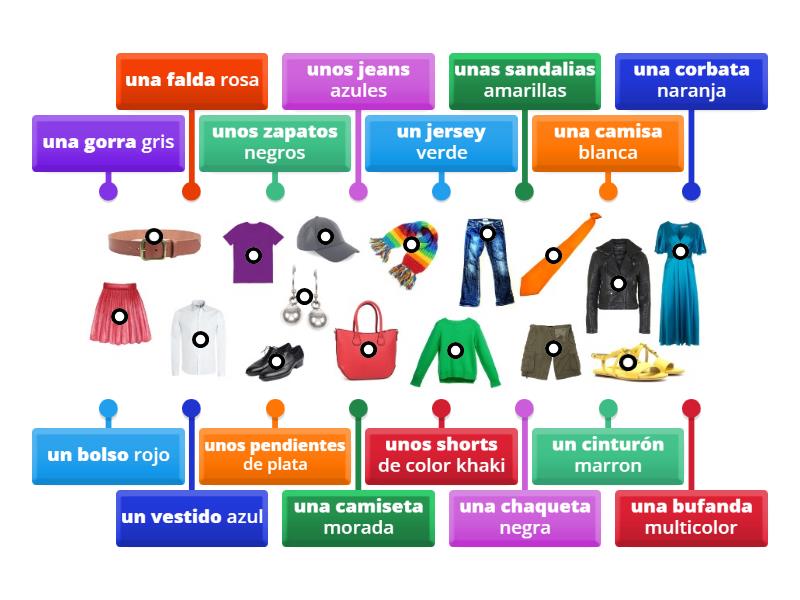 La ropa - Vocabulario - Labelled diagram