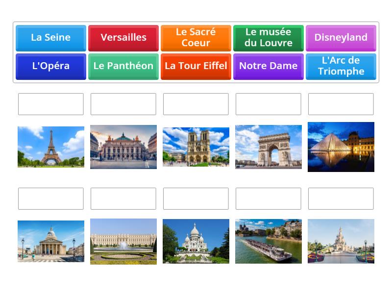 Les monuments de Paris - I monumenti di Parigi - Match up