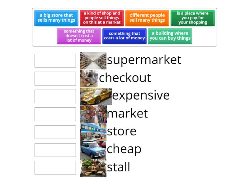 At the supermarket 2 - Match up
