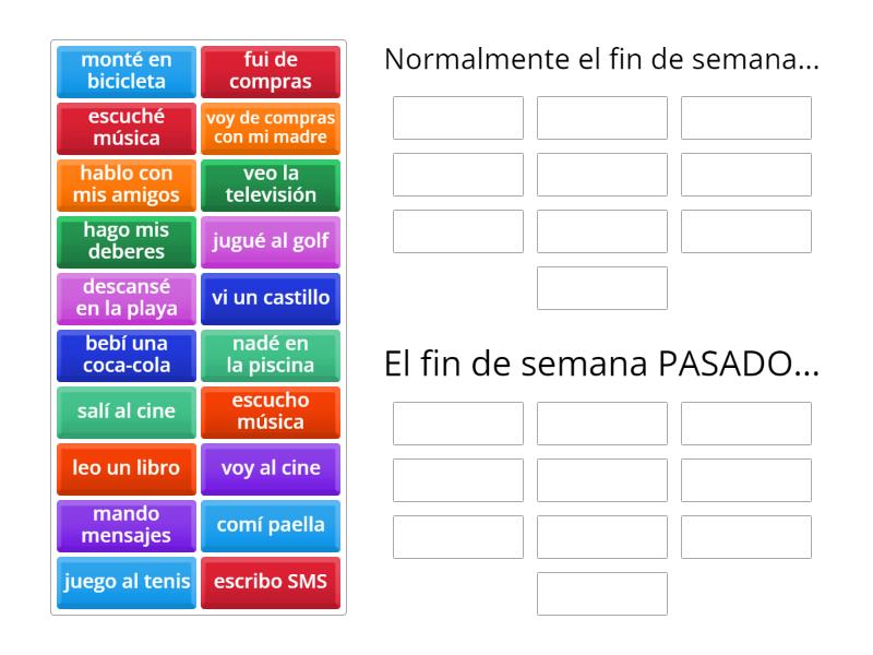 ¿presente o pasado? 2 - Group sort