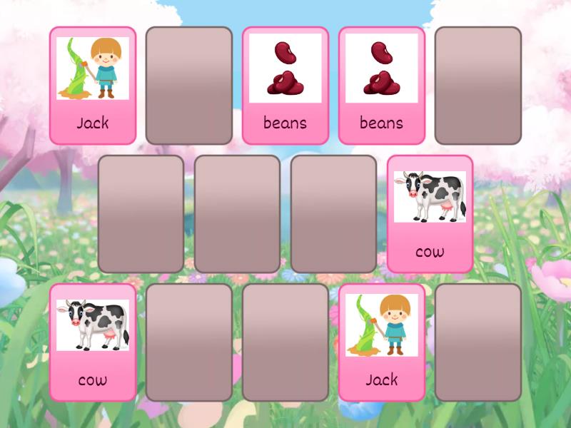 Memory game - Jack and the Beanstalk - part 1 - MEIE - Matching pairs
