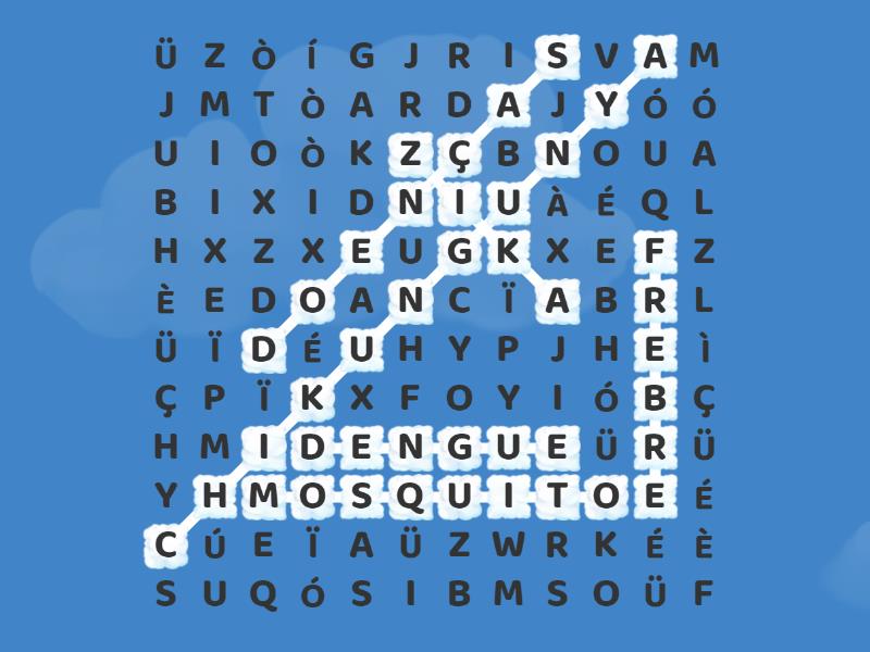 CAÇA PALAVRAS -da Dengue - Sopa de letras