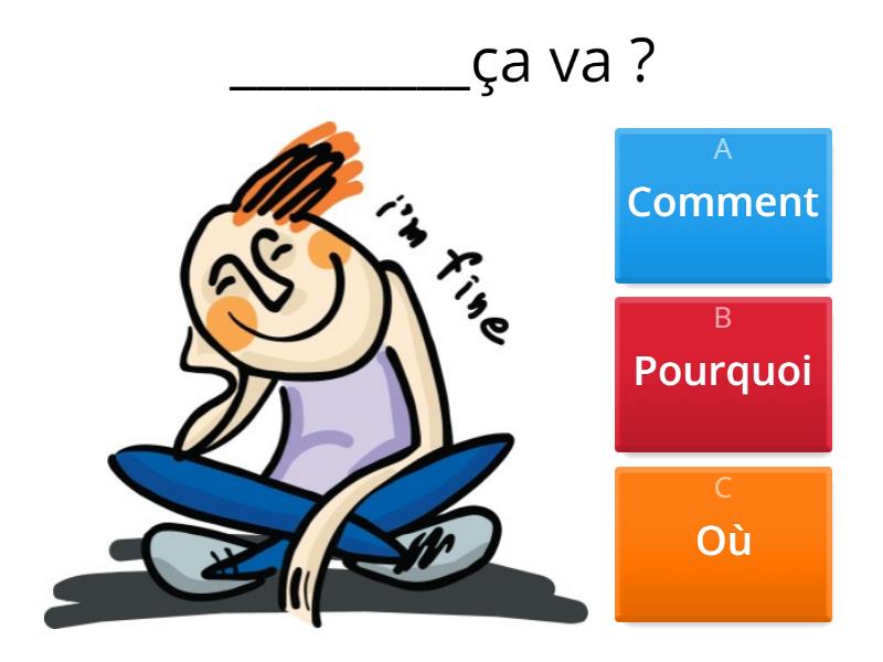 Les questions en français - Quiz