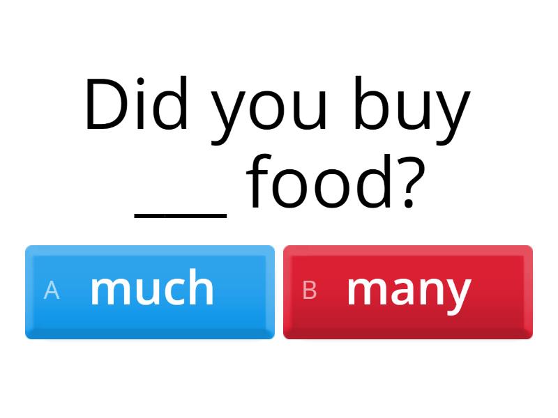 How much or How many - Quiz