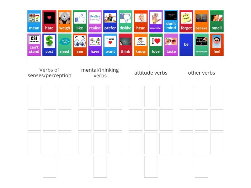 State verbs - Group sort