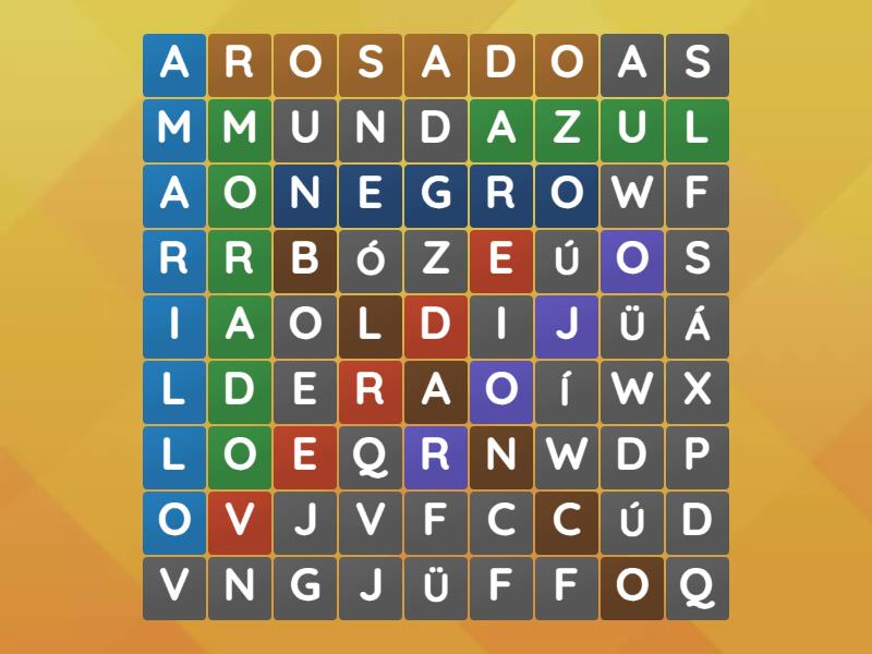 Sopa de letras (Los colores) - Wordsearch