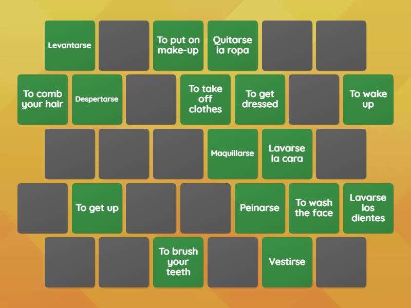 VERBOS REFLEXIVOS - Parejas