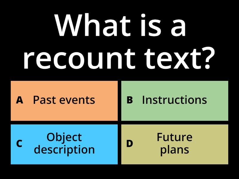 Understanding Text Types: Recount, Procedure, and Descriptive - Quiz