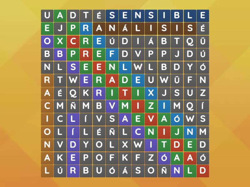 Palabras clave del proceso y los estilos de aprendizaje - Wordsearch