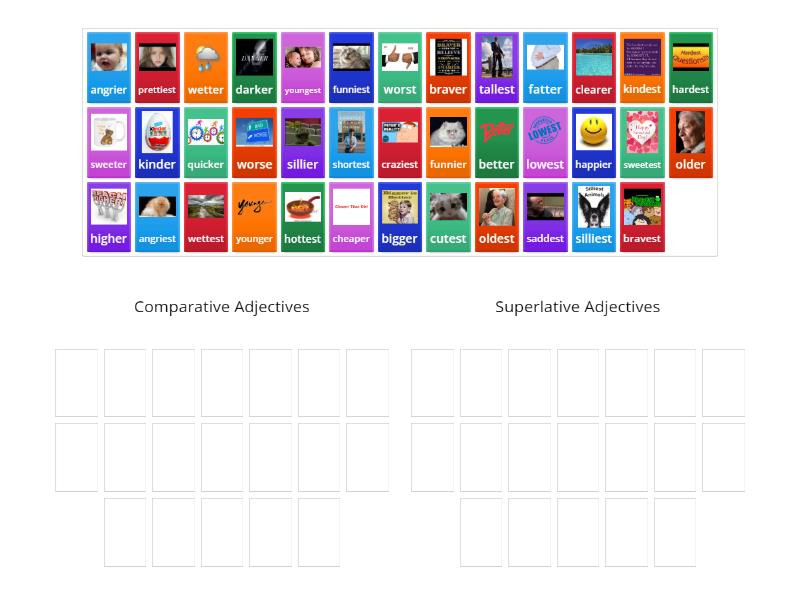 Stage 1 Comparative and Superlative Adj. Exercise - Group sort