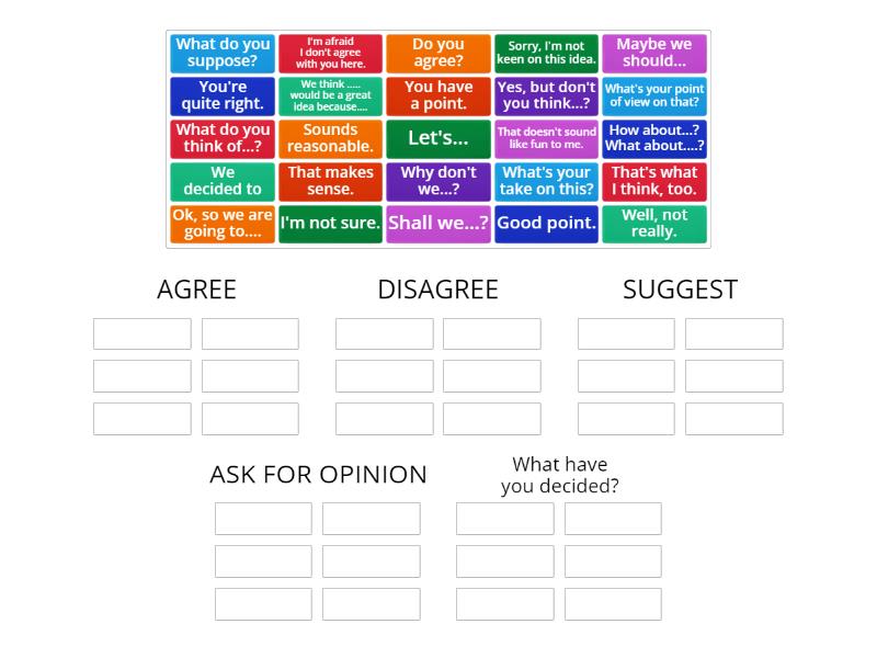 Agree/Disagree - Group sort