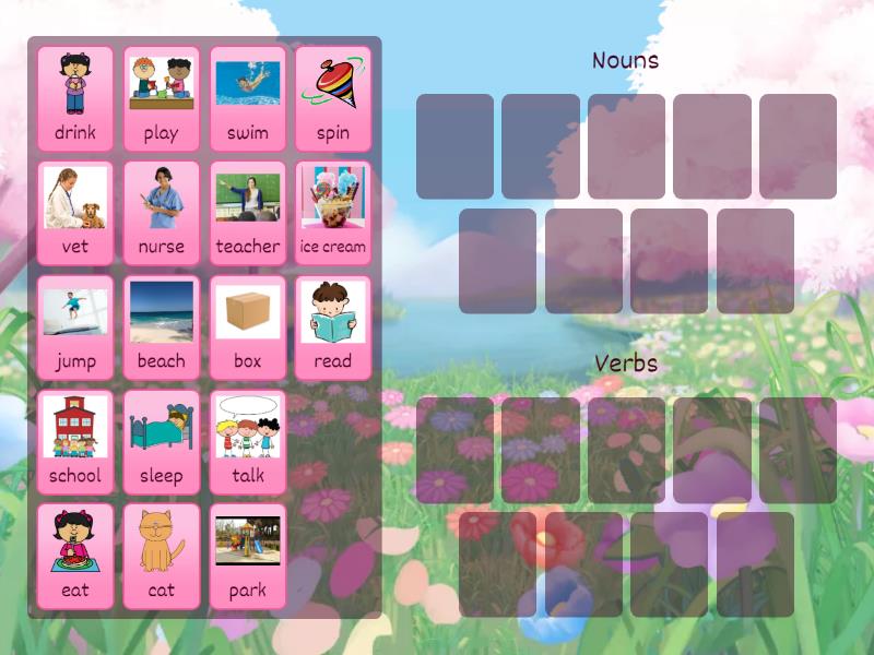 Noun and Verb Sort - Group sort