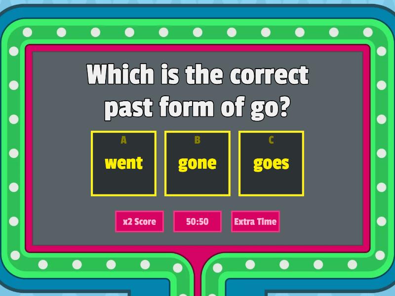 Past form of verbs - Gameshow quiz