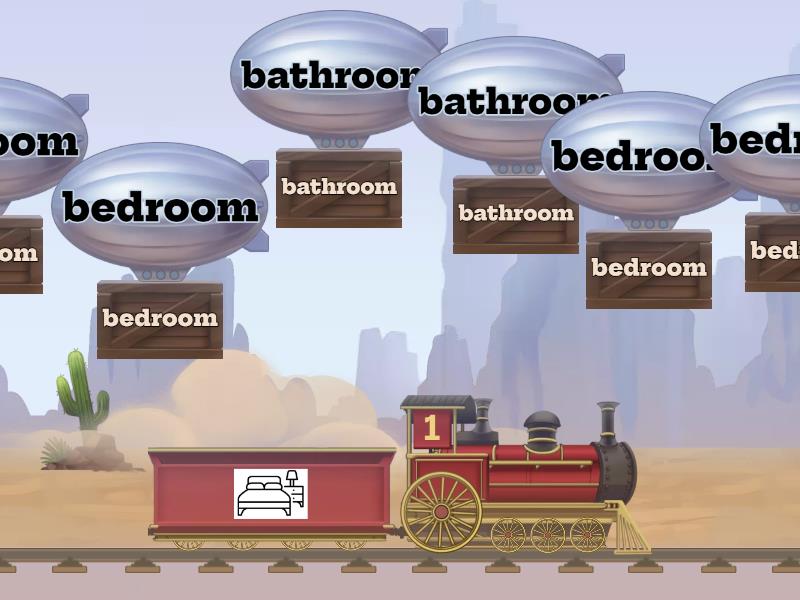 SF 3, L3, Where is he?-Voc of room-房間單字 - Balloon pop