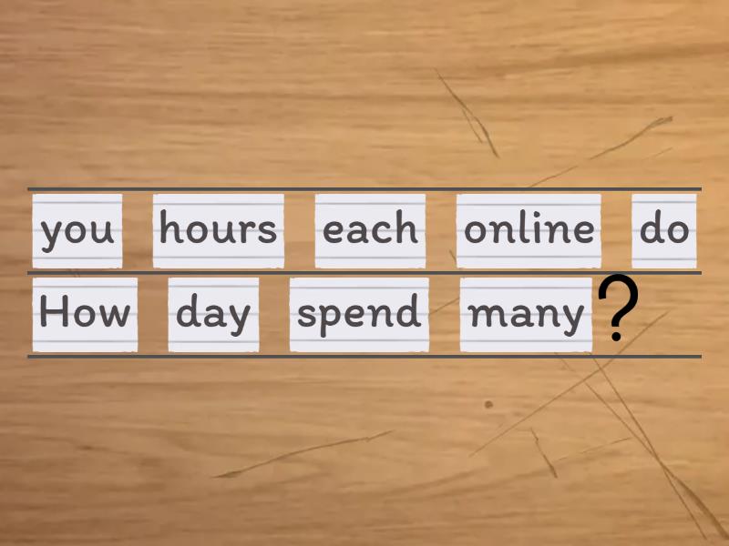 RM A2+ Word Order in Questions - Unjumble