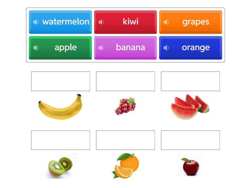 Fruits Lesson 1 Beginner 5-6 - Match up