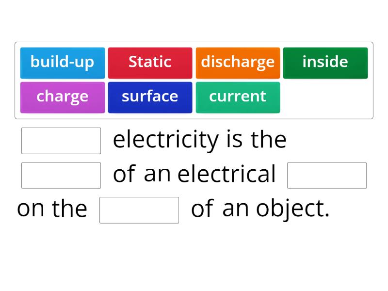 Static Electricity - Complete the sentence