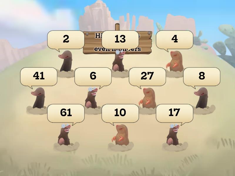 1_Math_Even Numbers - Whack-a-mole