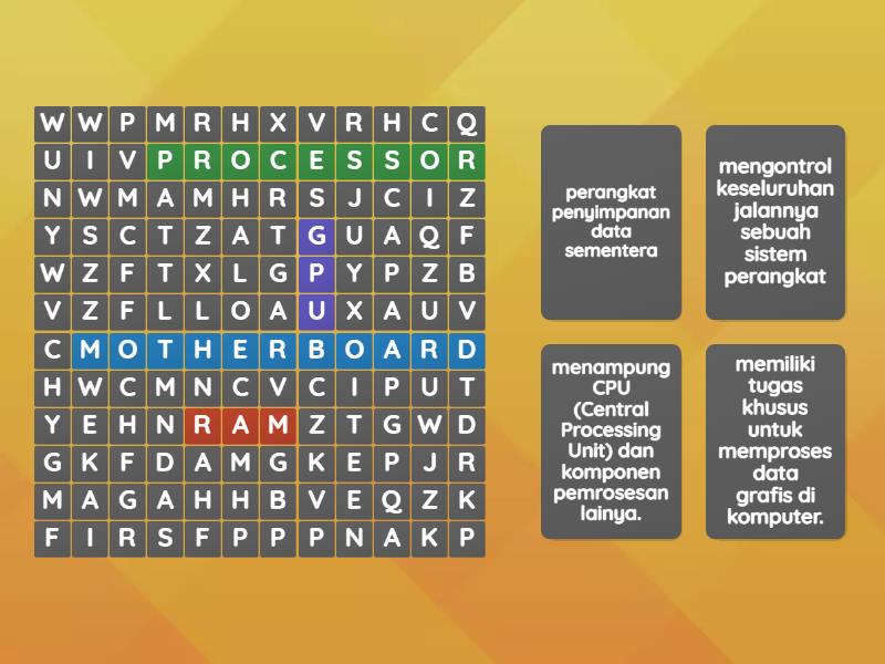 Quiz Hardware - Wordsearch