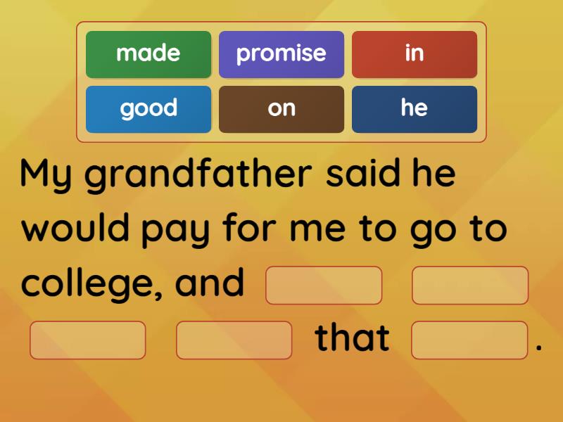 Promises [1] - Complete the sentence