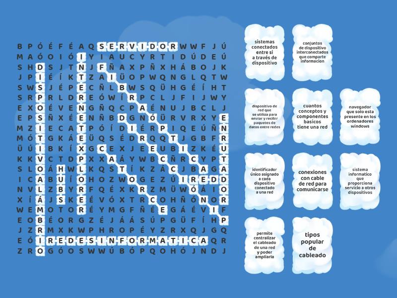 CONCEPTOS DE INTERNET-MARIANA SANCHEZ - Wordsearch
