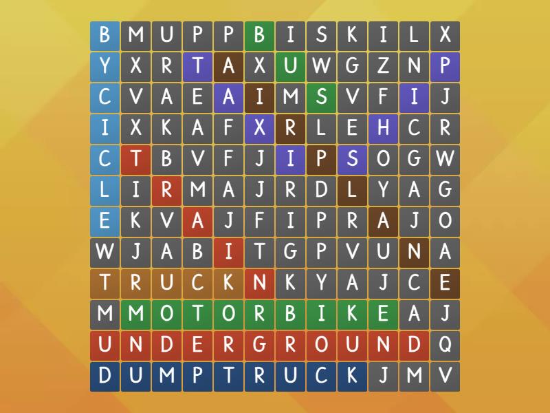 unit 5 pre inter - Wordsearch