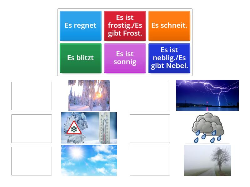 Wie ist das Wetter heute? - Match up